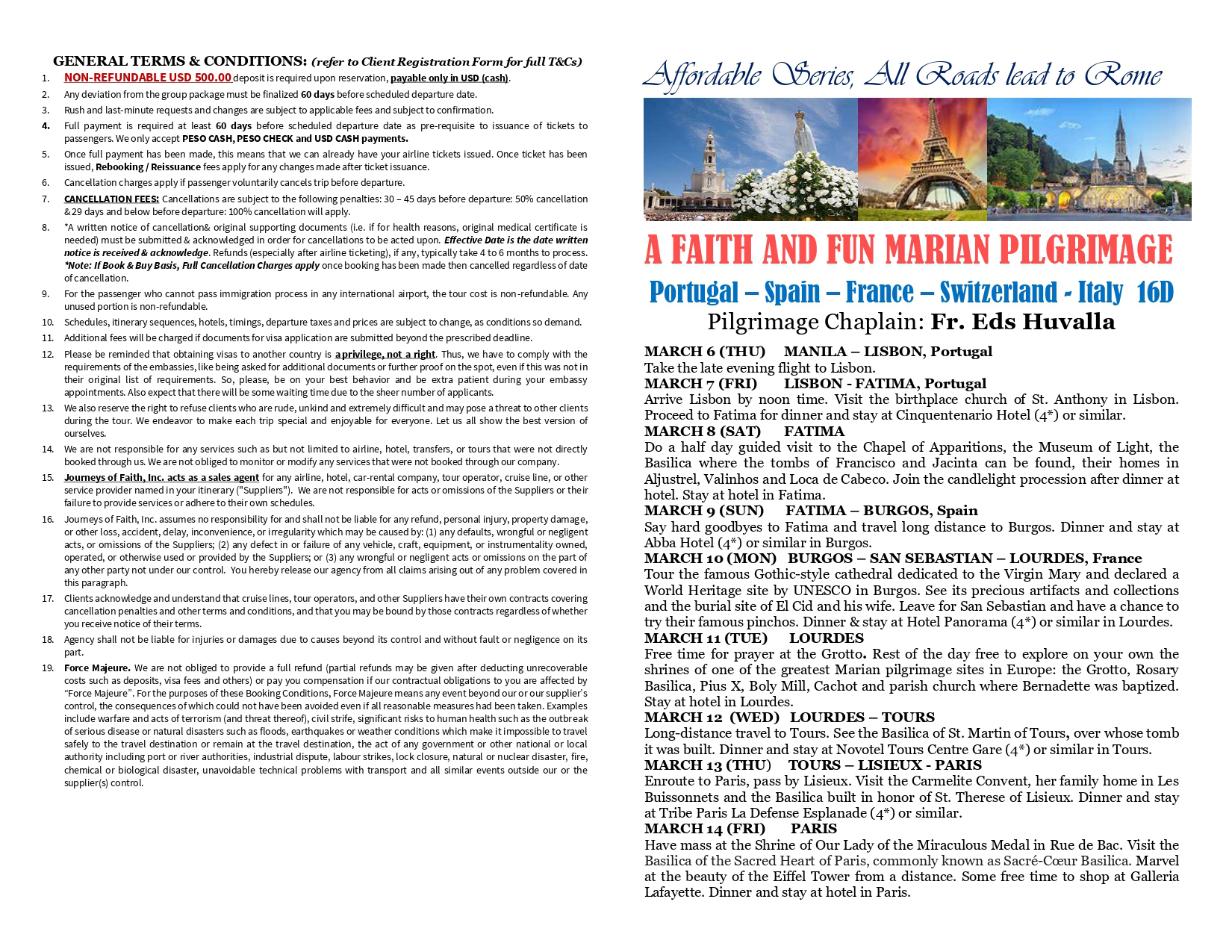 PACKAGE TOURS - Morelia Tours and Travel Inc.